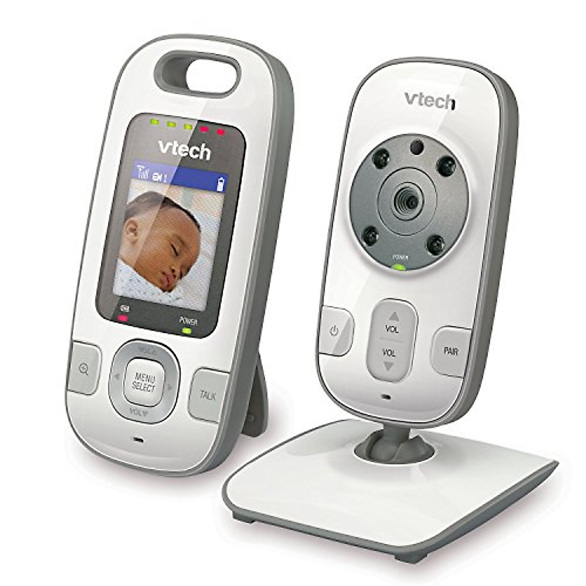 VTech BV73121GY Digital Video Baby Monitor with Full-Color and Automatic Night Vision, Gray
