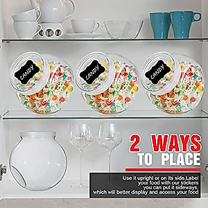 4 Pieces Plastic Candy Jars with Lids 71 oz Clear Cookie Jars Candy Buffet Containers Candy Holder for Candy Buffet Food Snack Storage Canister for Kitchen Counter with Marker and Labels