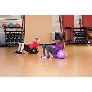 Black Mountain Products Exercise Stability Yoga Peanut Ball, Foot Pump, Ball Plug, Plug Puller, 2000 Lbs Static Weight Capacity Antiburst