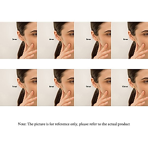 18K Gold Plated Sterling Silver Dot Stud Earrings 3mm-10mm Options, Flat Round Disc Studs Hypoallergenic Jewelry (5mm)