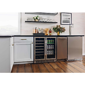 EdgeStar CWB2886FD 30-Inch Built-In Wine and Beverage Cooler with French Doors