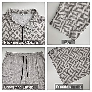 BURWOF Size L Black Blue Mixed Men's Polo Track Suit Sets Long Sleeve Mens Outfits 2 Piece Fashion Sweatsuit Comfy Casual Set for Men