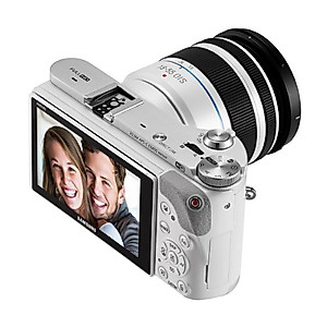 Samsung NX300M 20.3MP CMOS Smart WiFi & NFC Mirrorless Digital Camera with 18-55mm Lens and 3.3" AMOLED Touch Screen (White)