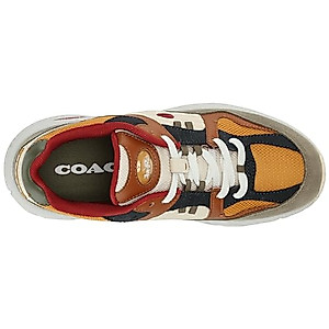 Coach Women's C301 Sneaker, Green/Buttercup, 9