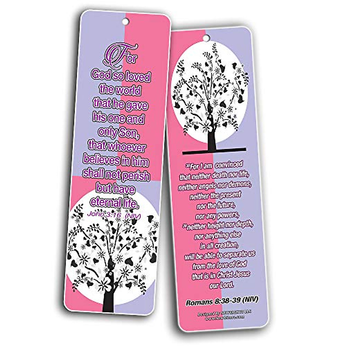 Floral Theme Memory Bible Verses Bookmarks (30-Pack)