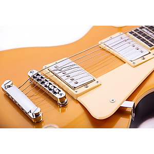 Grote Guitar Metallic Paints Solid Body Electric Guitar with Gigbag Picks (Yellow)