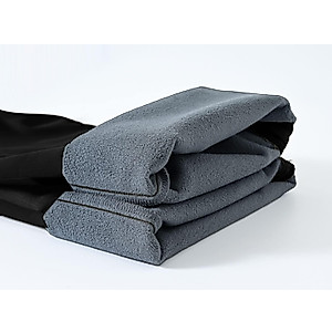 TBMPOY Men's Ski Snow Pants Waterproof Fleece Lined Insulated Softshell Snowboard Hiking Outdoor Zipper Bottom Leg Black 36