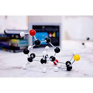 125-Piece Molecular Model Kit, Inorganic and Organic Chemistry Scientific Atom Molecular Models, Color-Coded Chemistry Set of Atoms and Molecules for Kids, STEM Set w/ Carrying Case - Atomic Architect