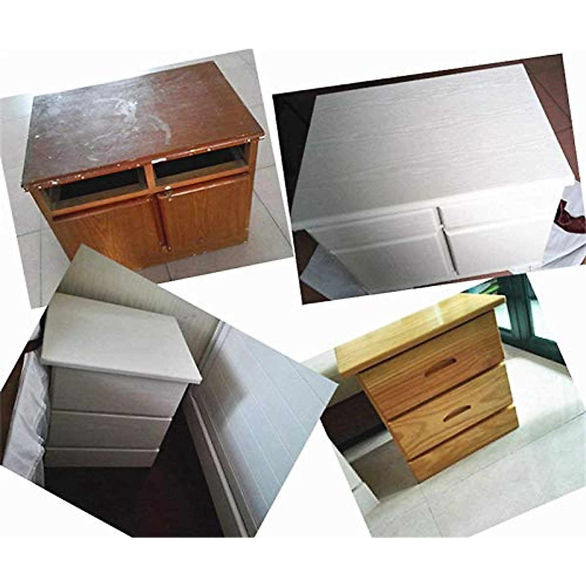 Yancorp Textured White Contact Paper Peel and Stick Wallpaper, White Wood Contact Paper for Cabinets,Pull and Stick Countertops Contact Paper for Countertops Shelf Liner