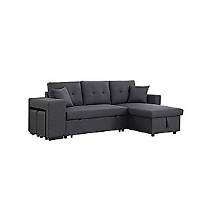 Lilola Home Dennis Sectional, Dark Gray