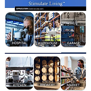 60" x 24" x 72" Black 5-Tier Wire Shelving NSF 3000 LBS Max Capacity Heavy Duty Steel Storage Rack for Restaurant, Warehouse, Commercial, Industrial, and Hospital Uses (Includes Casters)