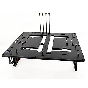 EDIY Open Air ATX PC Frame HTPC Water Cooling Test Bench Aluminum Case Bare Overclocking DIY Computer Support Graphics Card, Black