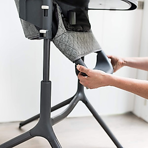 Baby Delight Levo Deluxe Adjustable High Chair, Baby Sit Up Chair, Quilted Charcoal Tweed