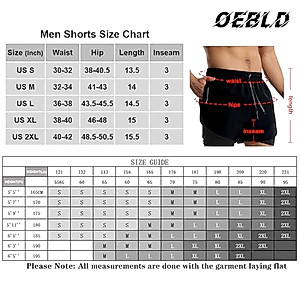 OEBLD Men’s Running Shorts 3 Inch Workout Gym 2-in-1 Pants Athletic Compression Track Tights with Zipper Pockets Lightweight Quick Dry Sports Black