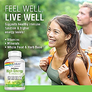SOLARAY High Energy Multivitamin | Once Daily, Timed-Release Formula | Whole Food & Herb Base | Non-GMO