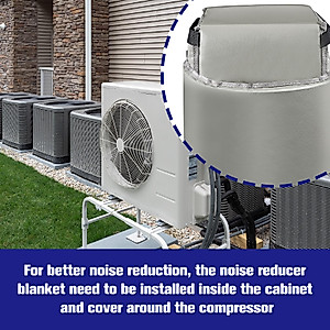 Pangda Air Conditioner Compressor Sound Blanket Heavy Duty Sound Blankets AC Compressor Blanket for Insulation Noise Reduction