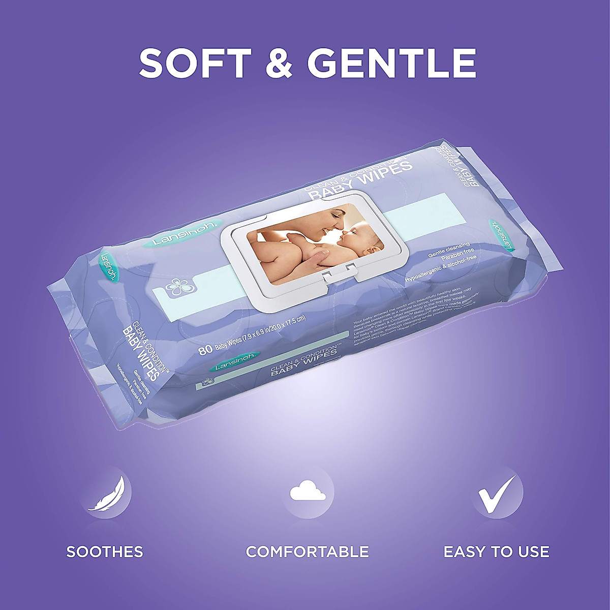 Lansinoh Baby Wipes - 80 ct