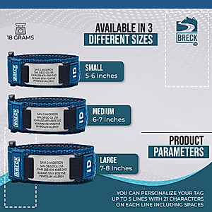 BRECK iD Personalized Medical Alert Bracelet for Women - Custom Engraved Emergency Medical ID Wristband - Diabetic, Autism, Seizure Alert, Life Alert - Nylon Sport Bracelet, Adjustable, Durable, Comfortable