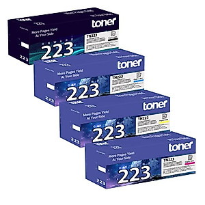 Onward TN223BK TN223C TN223M TN223Y Toner Cartridge Compatible TN223 Toner Replacement for Brother HL-3270CDW HL-3230CDN HL-3290CDW DCP-L3510CDW Printer, 4-Pack TN223(1BK/1C/1M/1Y)