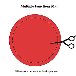 Multi-Purpose Silicone Original Microwave Mat - Reusable Non Stick Turntable Mat for Kitchen, Multi-Purpose Heat Resistant Oven Mat, Dishwasher Safe 12 inch (2 Pack, Red)