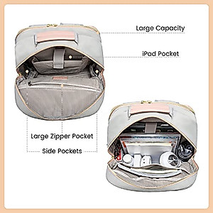 LOVEVOOK Laptop Backpack for Women Fashion Work Backpack Large Capacity Nurse Teacher Bag Cute Computer Bookbag with Separate Laptop Compartment 15.6 Inch for Business,Travel, School, College