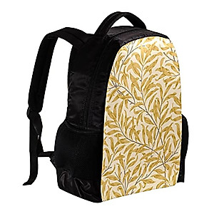 VBFOFBV Travel Backpack, Laptop Backpack for Women Men, Fashion Backpack, Vintage Yellow Golden Leaves Autumn