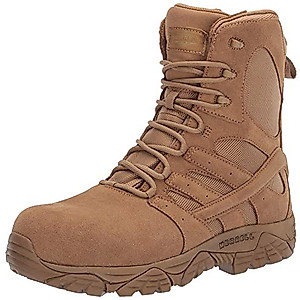 Merrell Men's Moab 2 8" Defense Zip Composite Toe Military and Tactical Boot, Coyote, 11.5 Wide