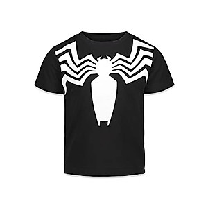 Marvel Spider-Man Spider-Verse Miles Morales Venom Little Boys 3 Pack T-Shirts Black/Red 7-8