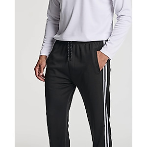 3 Pack Mens Joggers Tech Mesh Active Sports Athletic Training Soccer Track Gym Running Slim Fit Tiro Tapered Casual Jogger Terry Quick Dry Dri Fit Sweatpants Pockets Elastic Hiking Bottom- Set 5, L