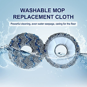 Vacuum Cleaner Floor Care Replacement Parts Kit Compatible With ECOVACS DEEBOT X1 Omni / X1TURBO / X1 Plus Robot Vacuum Cleaner, 5 Dust Bags, 4 Mop Cloth Pads, 2 Hepa Filters, 8 Side Brushes(19pcs)…