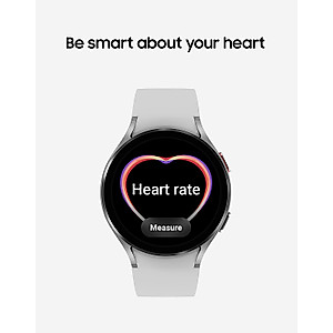 SAMSUNG Galaxy Watch 4 44mm Smartwatch with ECG Monitor Tracker for Health, Fitness, Running, Sleep Cycles, GPS Fall Detection, Bluetooth, US Version, Silver