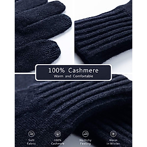 EURKEA Women’s 100% Pure Cashmere Scarf, Gloves, Beanie Hat Gift Box Set