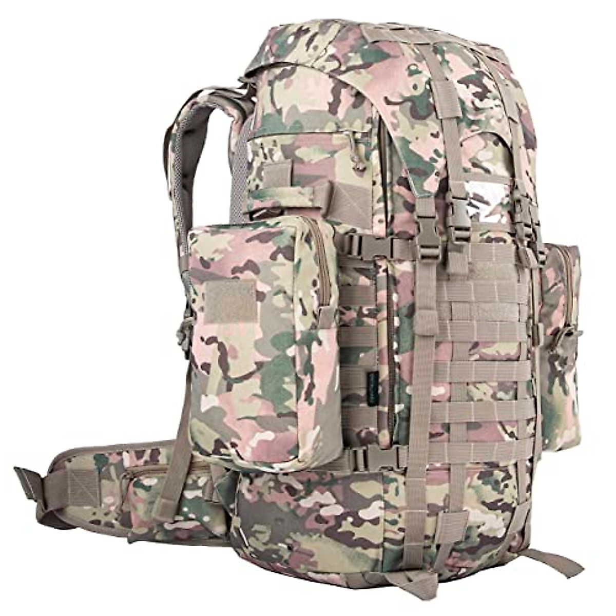BACKFERRY Large Military Backpack Army Rucksack with Internal Frame Hydration and MOLLE Compatible. Top and Front Load for Wild Camping Backpacking Hiking Bushcraft Adventure 60L