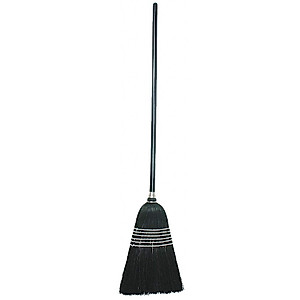 TOUGH GUY Black 12" 100% Corn Fiber Janitor Broom