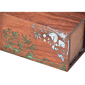 Green and White Resin Urn Wooden Urn Box Lichtenberg Figure Cremation Urn for Human Ashes Adult Large Funeral urn Ashes Urn for Ashes pet urn Fractal Burning urn Memorial Urn (Large up to 250 lb)