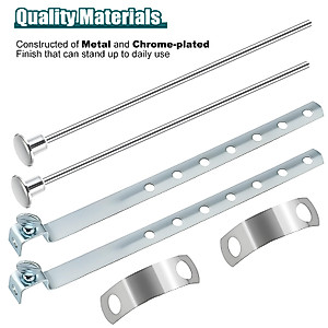 Enhon 2 Pack Universal Lavatory Pop Up Drain Lift Rod, Linkage, and Spring Clip Kit, Replacement for PF0906-CH, Bathroom Sink Stopper Pull Pivot Rod Assembly, Chrome