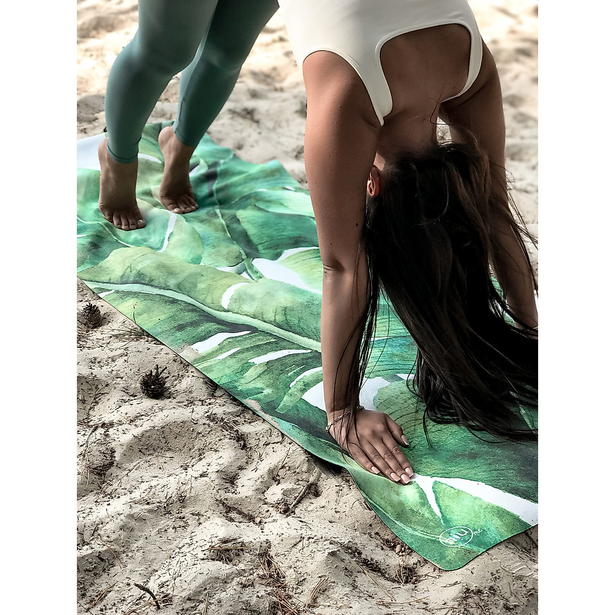 Premium Eco Yoga Mat Travel Banana Leaf by NIUME | Natural Rubber & Vegan Suede Microfiber - biodegradable, non-slip, grip that adjust to your practice | Profesional | Lightweight | Perfect for Hot Yoga, Bikram, Vinyasa, Pilates & Sweaty Workouts | 183 cm