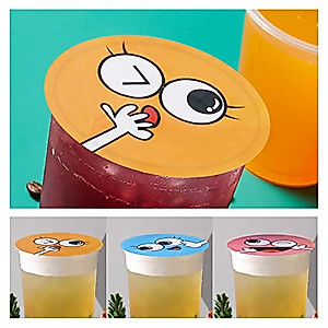 JIAWANSHUN Milk Cup Sealing Film Tea Cup Sealer Film 2500 Cups 90-105mm (3.5"- 4")