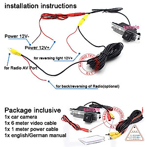 Super HD Vehicle Camera 1280x720 Pixels 1000 TV Lines car Rear View Back up Vehicle Camera Parking Reverse for Volvo S80 S140 XC60 S40 C70 S80L S40L S80 S60L S40L XC90 S80L Waterproof