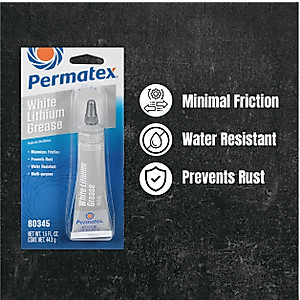 Permatex 80345 White Lithium Grease, 1.5 oz.