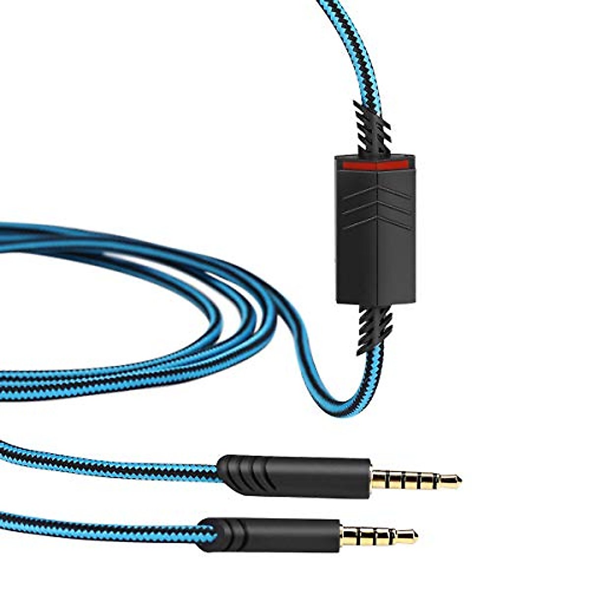 MQDITH Replacement Audio Cable Compatible with Astro A40 A40TR Gaming Headset, Inline Mute Wire and No Volume Control Cord(Blue)