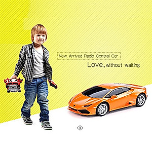 RASTAR Remote Control Car | 1:24 RC Lamborghini HURACÁN LP610-4 Toy Car Model Vehicle, Orange