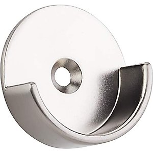 Satin Nickel Open Closet Bracket for Round 1-5/16" Closet Rod with 5 mm Posts