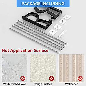 DEYILIAN Rack Holder Organizer 3 Pack, Wall Mounted with Sticky Hanging Mounts for Camper and RV Shoe Storage with Hooks No Drilling