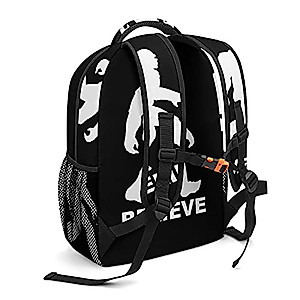 Bigfoot Sasquatch Believe Printed School Bag Cute Bookbags Funny Schoolbag Backpack For Teens