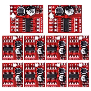 ACEIRMC 10pcs 1.5A 2 Way DC Motor Driver Module Speed Dual H-Bridge Replace Stepper L298N (Mini Controller Board)