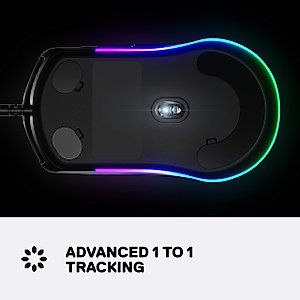 SteelSeries Apex 5 Hybrid Mechanical Gaming Keyboard – Per-Key RGB Illumination – Aircraft Grade Alu with Rival 3 Gaming Mouse