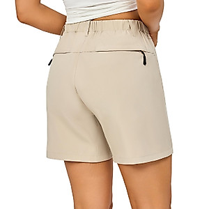 Little Donkey Andy Women's Quick Dry Lightweight Stretch Shorts Outdoor Short Active Hiking Khaki Size L