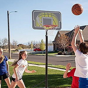 Lifetime 90992 Full-Size Height Adjustable Portable Basketball Hoop, 7.5 to 10 Foot Telescoping Adjustment, 44-Inch Impact Backboard