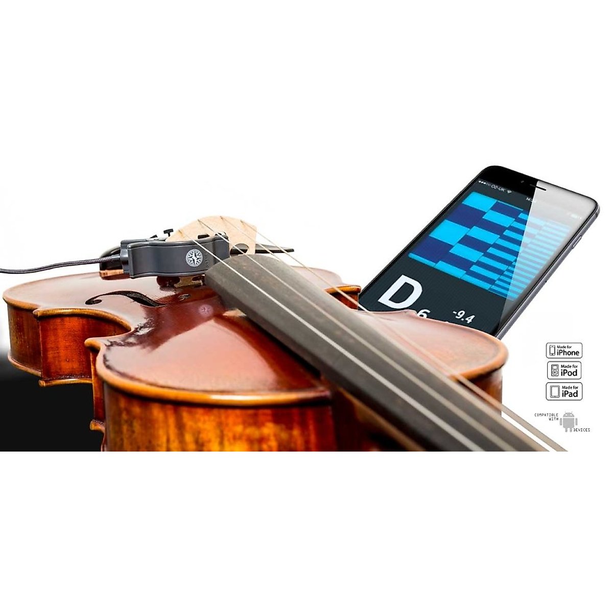 Peterson Tuners Pitch Grabber Mobile Active Clip-On Pickup for Use with Mobile Instrument Tuning Apps